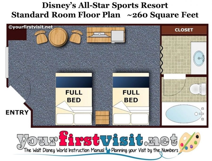 Photo Tour of a Standard Room at Disney's All-Star Sports Resort