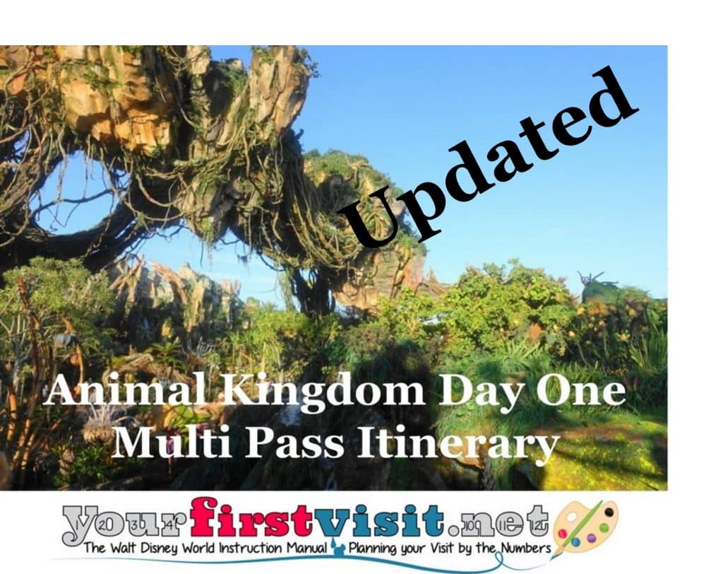 Animal Kingdom Day 1 Disney World Updated Multi Pass Itinerary