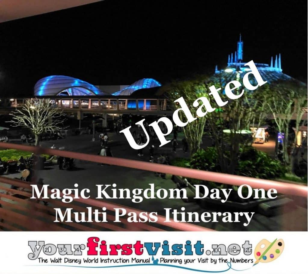 Magic Kingdom Day 1 Disney World Updated Multi Pass Itinerary ...